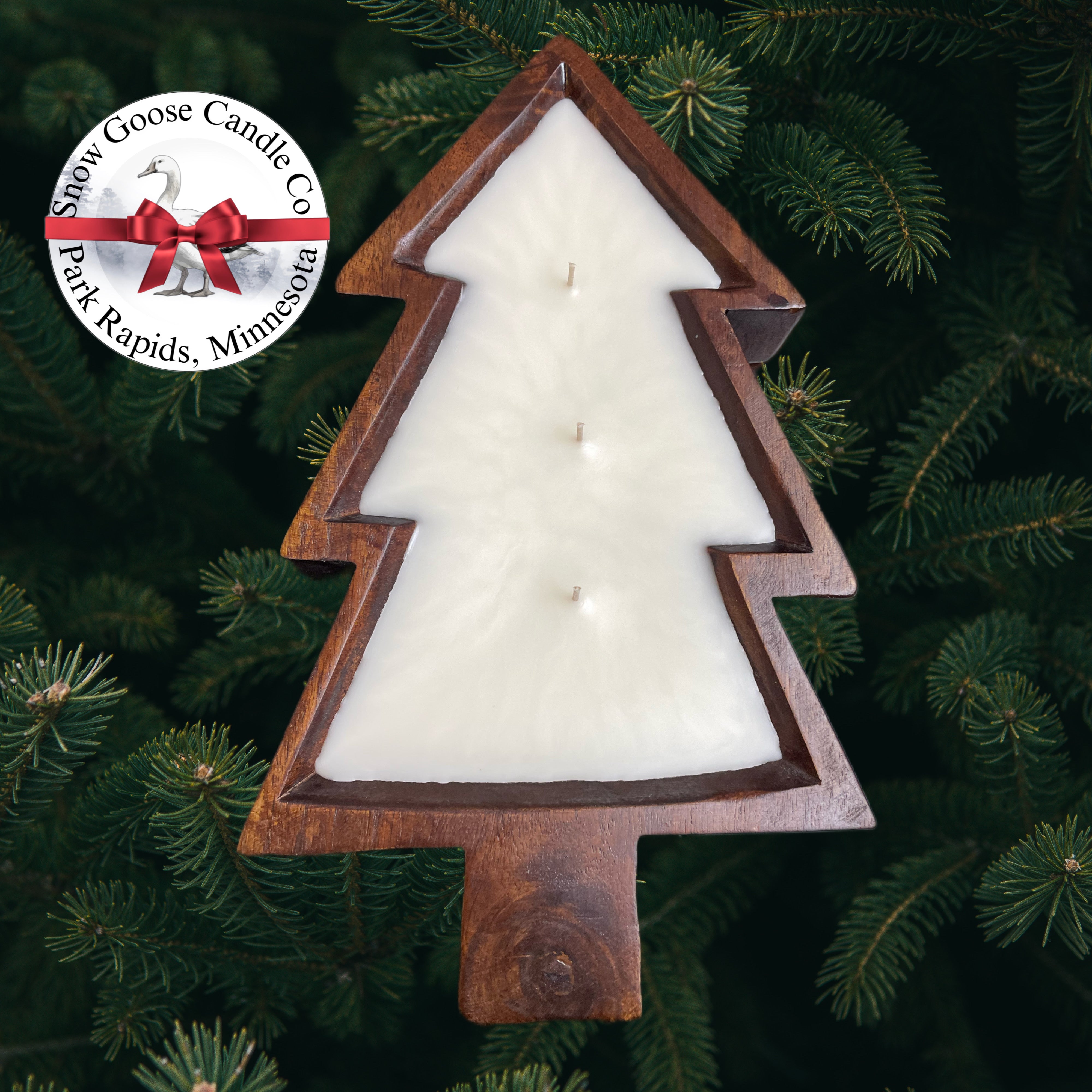 Dark: 18 oz Frasier Fir Tree Candle Platter – Snow Goose Candle Co.